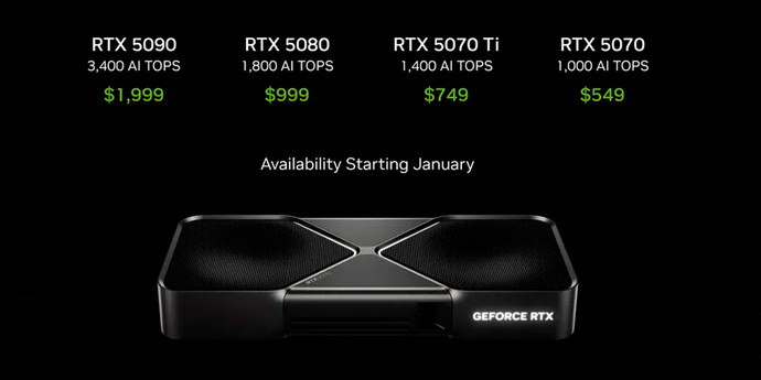 NVIDIA、RTX 5090 を 2000 ドル、RTX 5070 を 550 ドルで発表 - nipponese.news - Nipponese