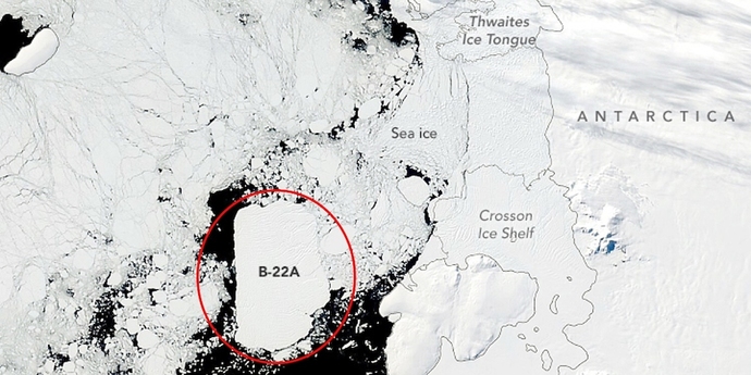 Отколовшийся от «ледника судного дня» айсберг начал движение — впервые ...